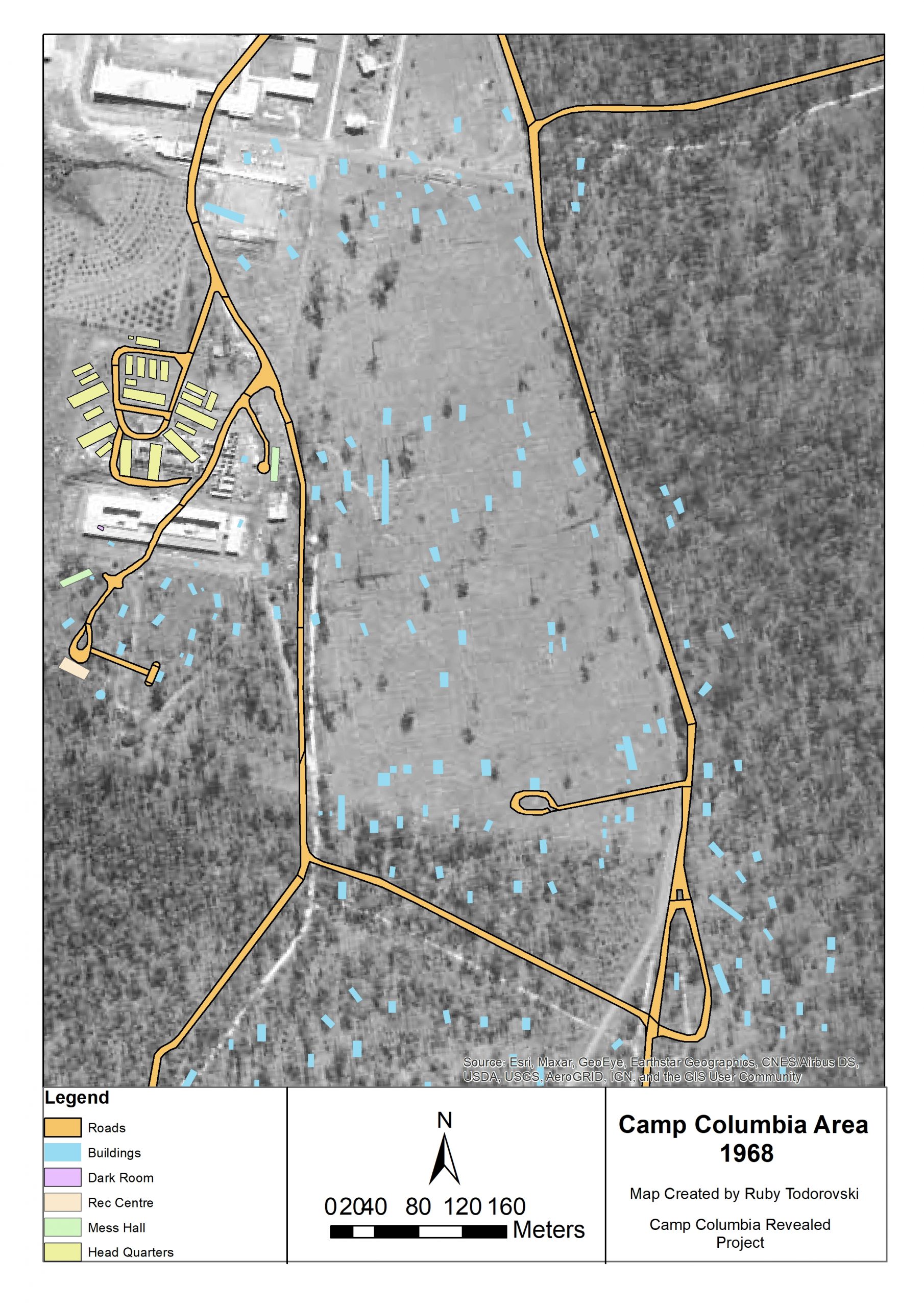 Aerial Photographs and Maps of Camp Columbia - Camp Columbia