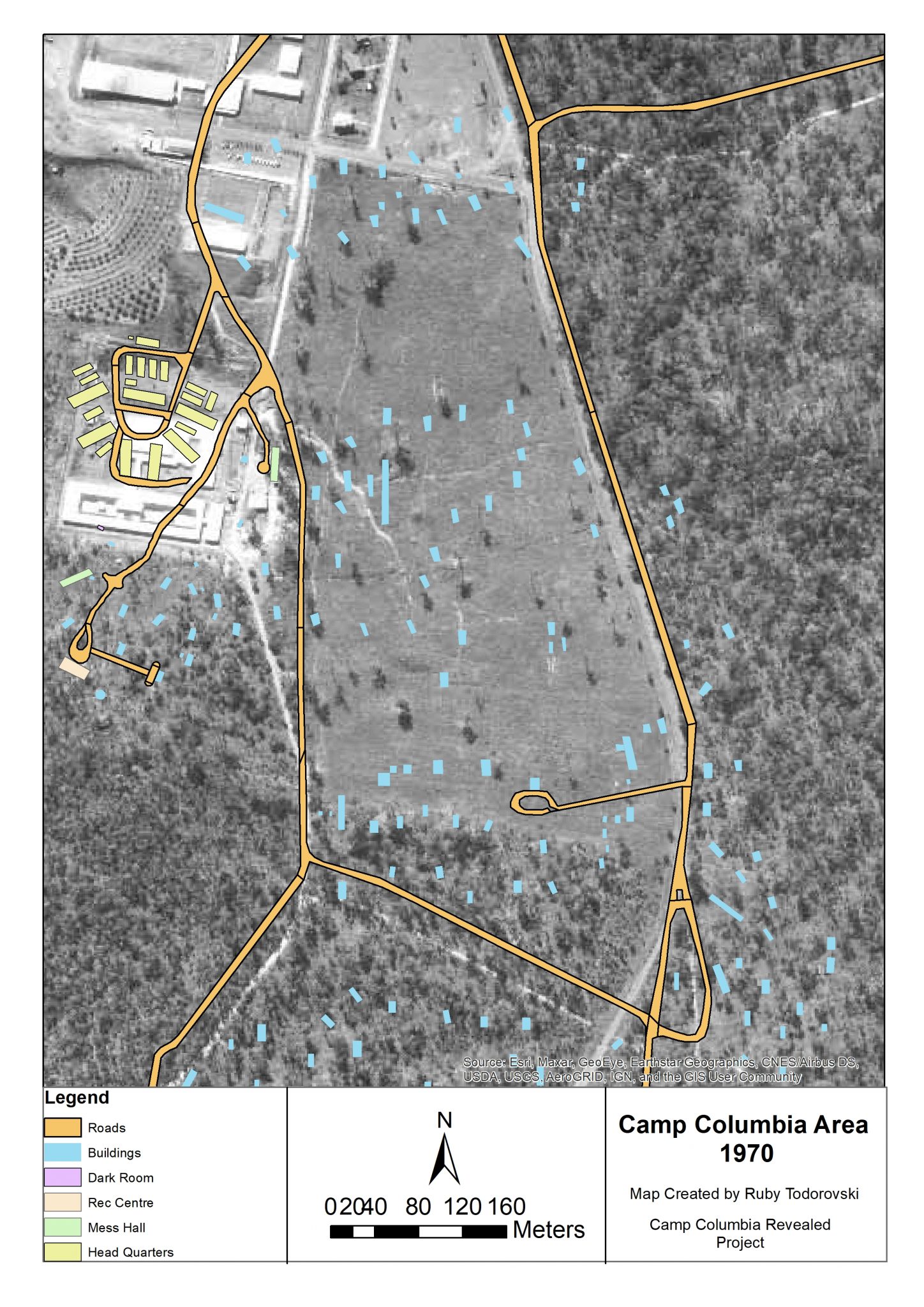 Aerial Photographs and Maps of Camp Columbia - Camp Columbia