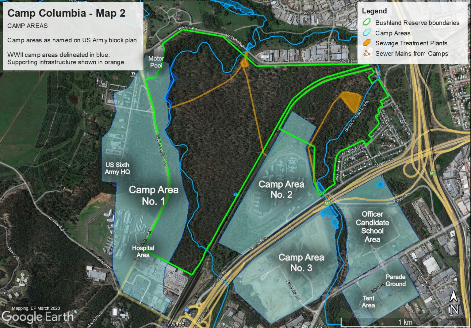 Maps for the Heritage Plan - Camp Columbia