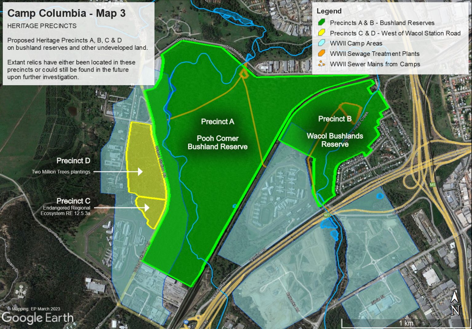 Maps for the Heritage Plan - Camp Columbia