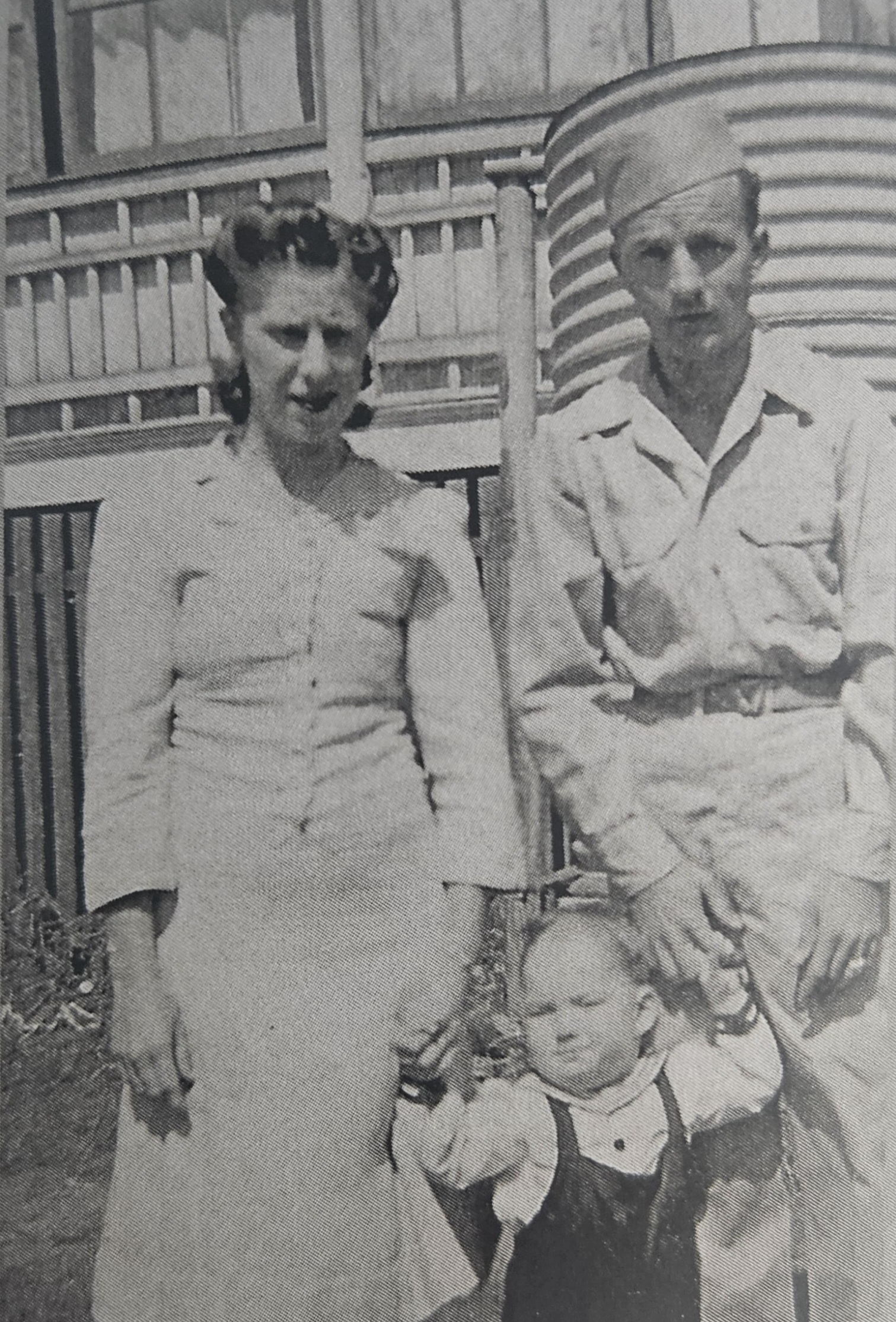 Dennis Hughes' father - a private in the US Army, - Camp Columbia